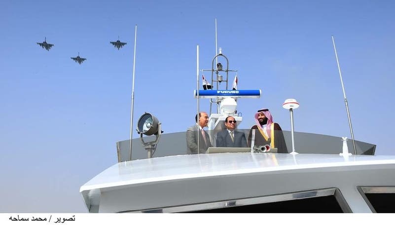 صور المقاتلات المصرية ترحب مجدداً بولي العهد السعودي